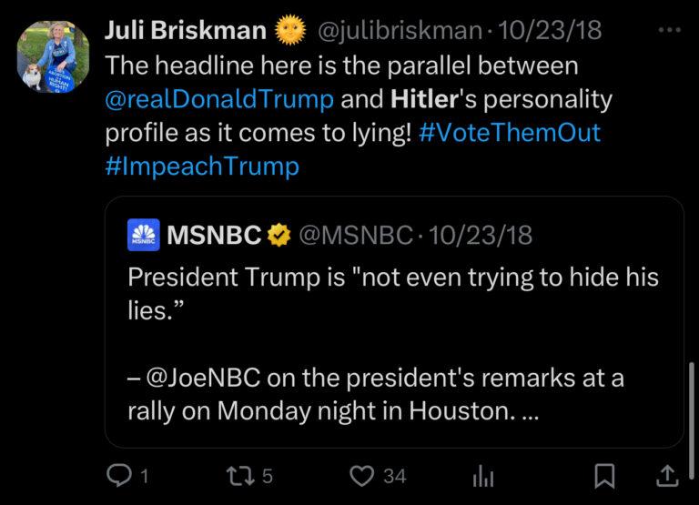 11 Times Juli Briskman Called Trump “Hitler” - Red Virginia News - The ...