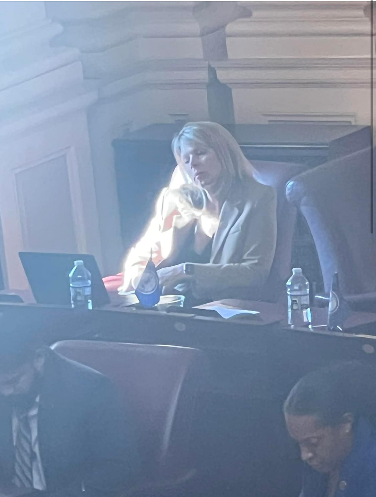 Russet Perry Asleep during Tuition Benefit for Military Families - Red ...